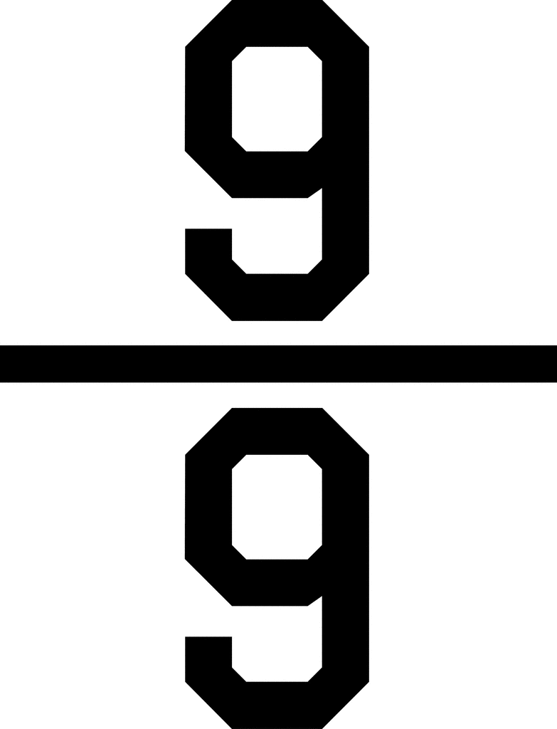 Numerical Fraction 9 9 ClipArt ETC