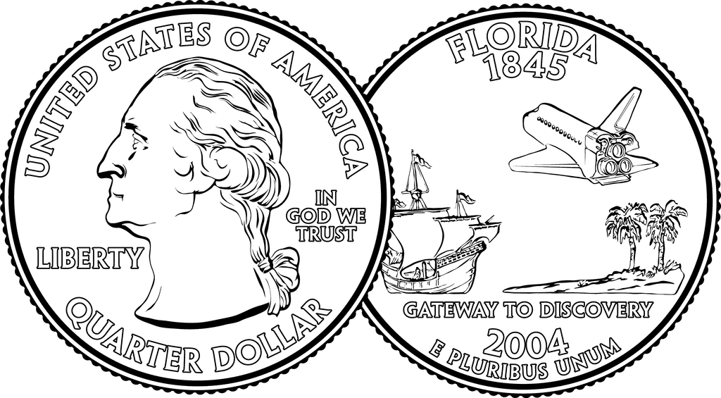 Both Sides Of A Quarter ClipArt ETC