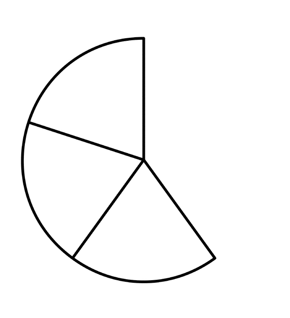 Three Fifths Of A Fraction Pie ClipArt ETC