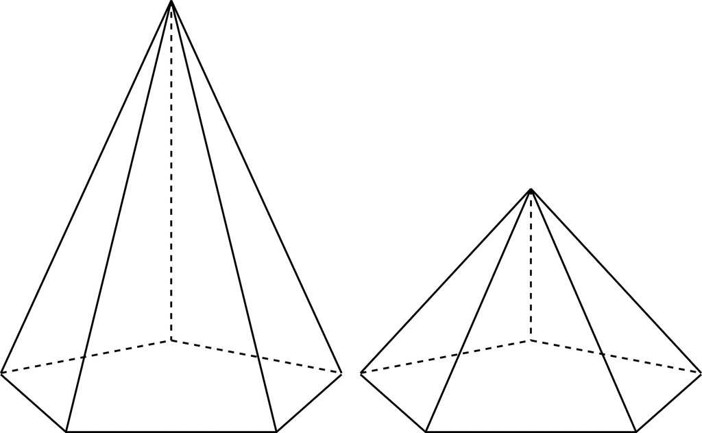 2 Right Pentagonal Pyramids ClipArt ETC