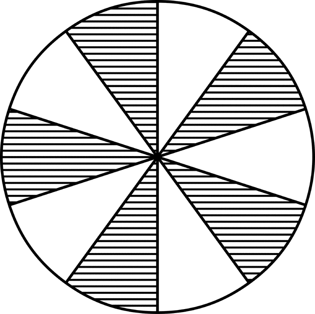 Fraction Pie Divided Into Tenths ClipArt ETC