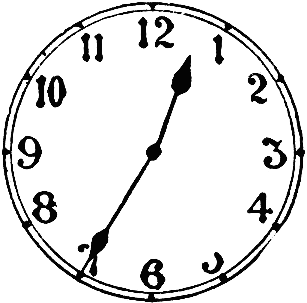 25 Minutes To 1 ClipArt ETC