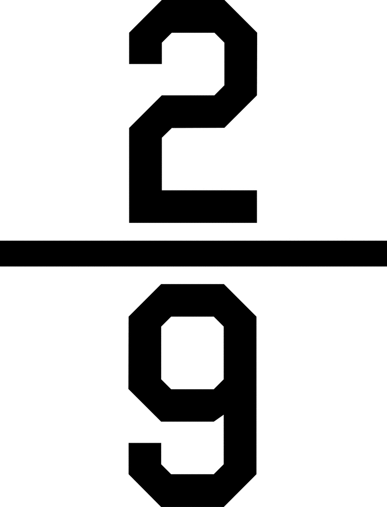Numerical Fraction 2 9 ClipArt ETC