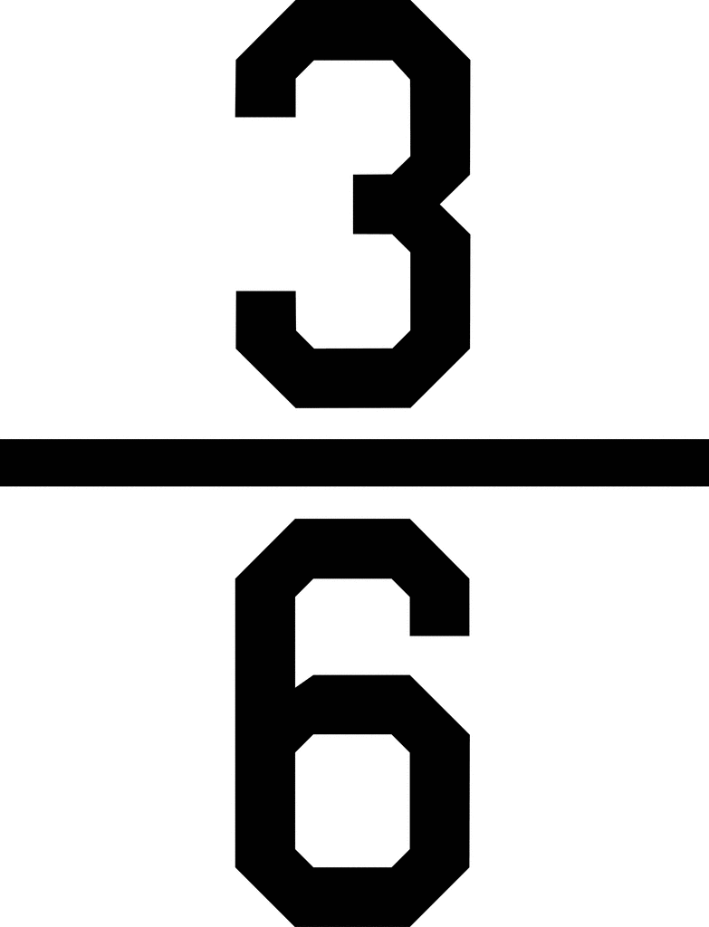 Numerical Fraction 3 6 ClipArt ETC