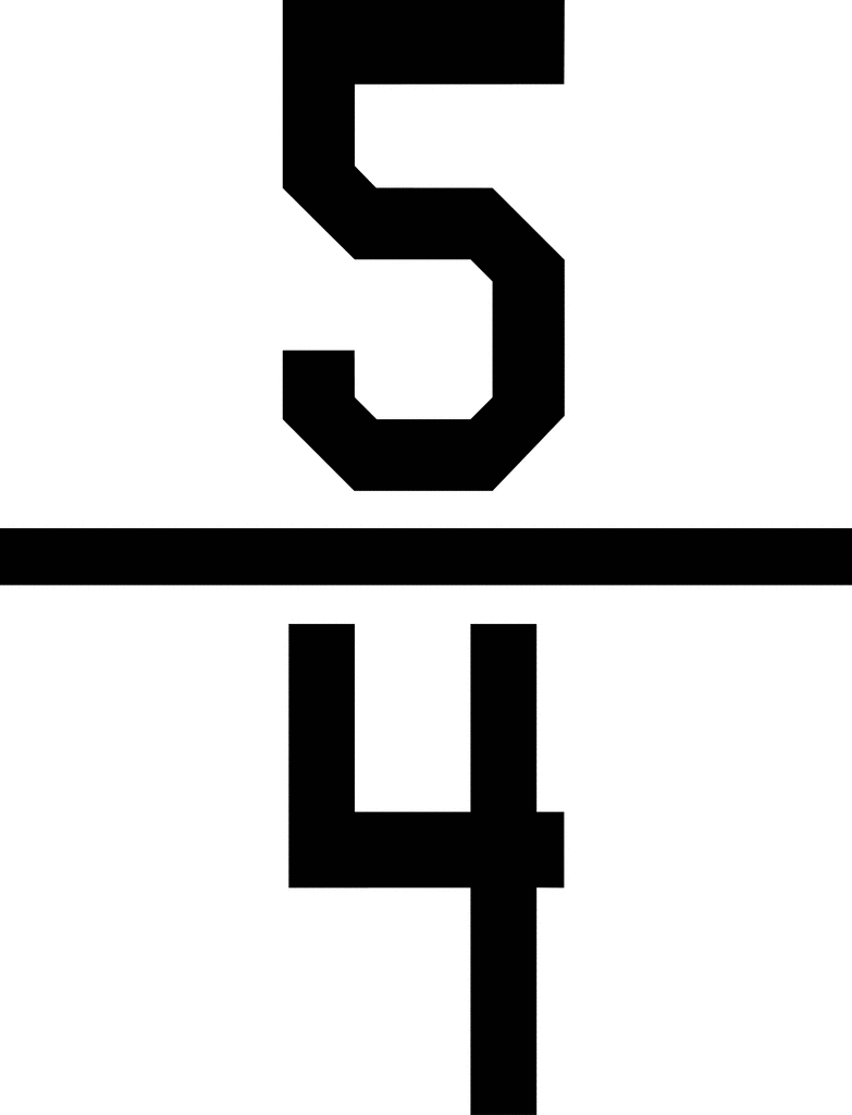 Numerical Fraction 5 4 ClipArt ETC