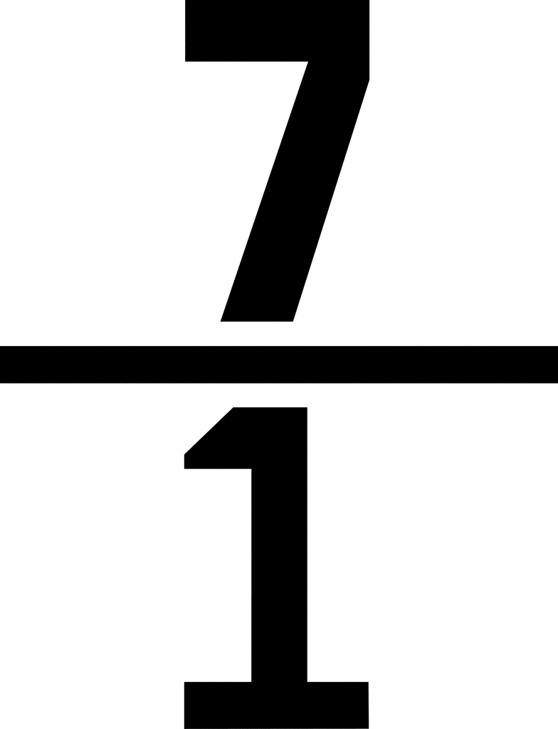 Numerical Fraction 7 1 ClipArt ETC
