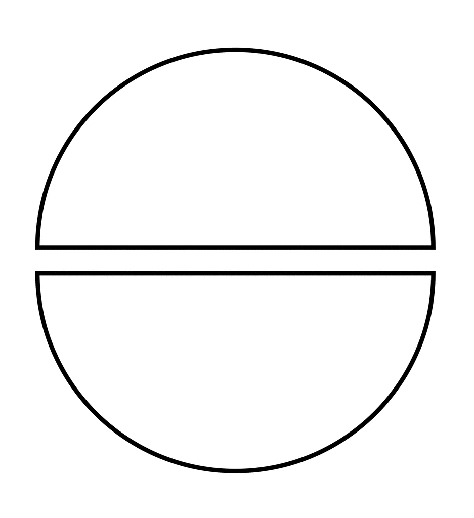 Two Halves Of A Fraction Pie ClipArt ETC