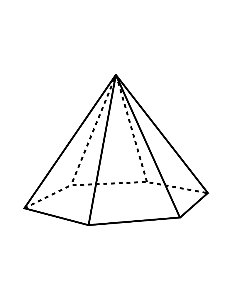 Flashcard Of A Pyramid With A Hexagonal Base ClipArt ETC