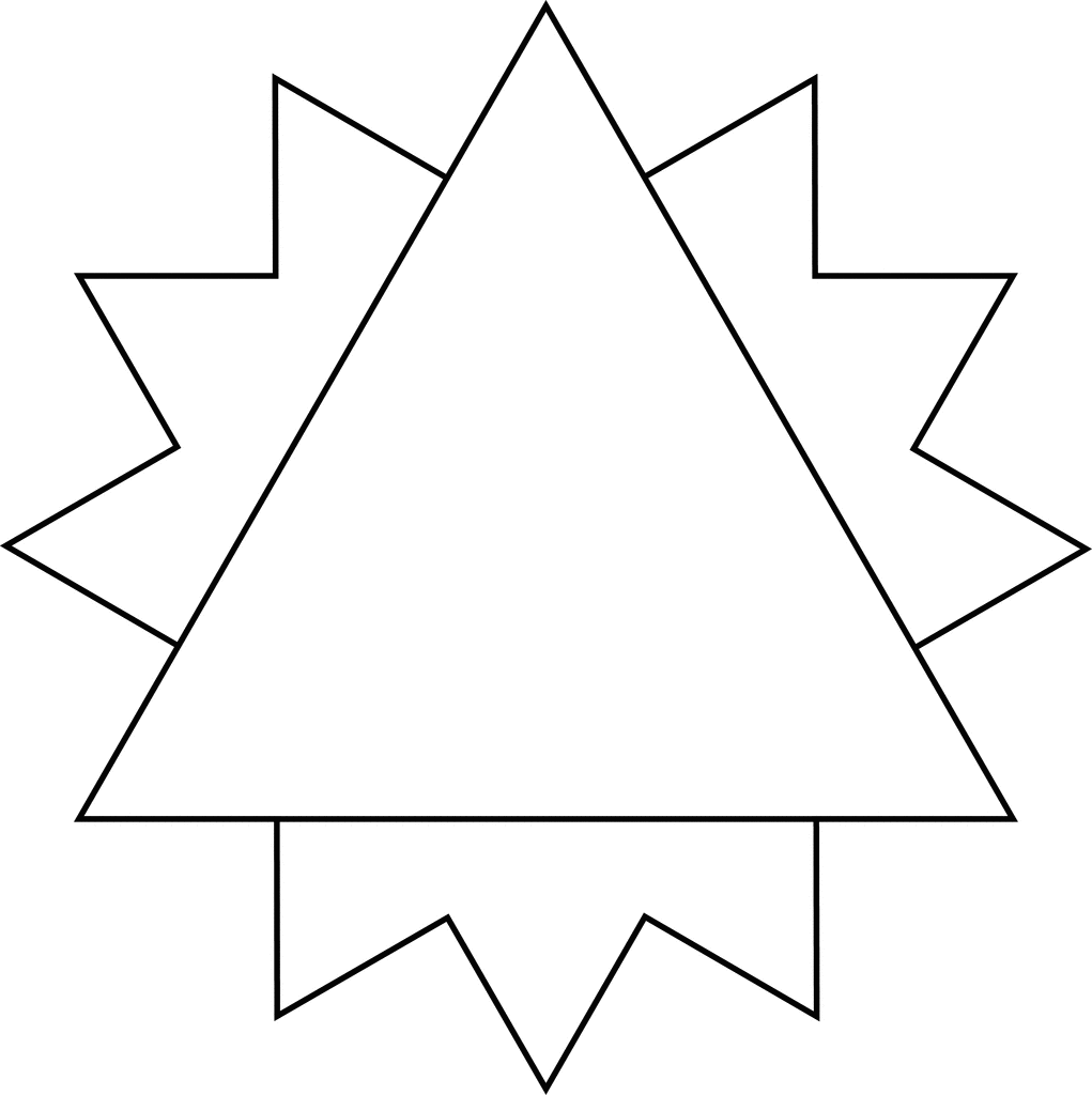 Triangle Inscribed In A 12 Point Star ClipArt ETC Triangle Inscribed In A 12 Point Star ClipArt ETC
