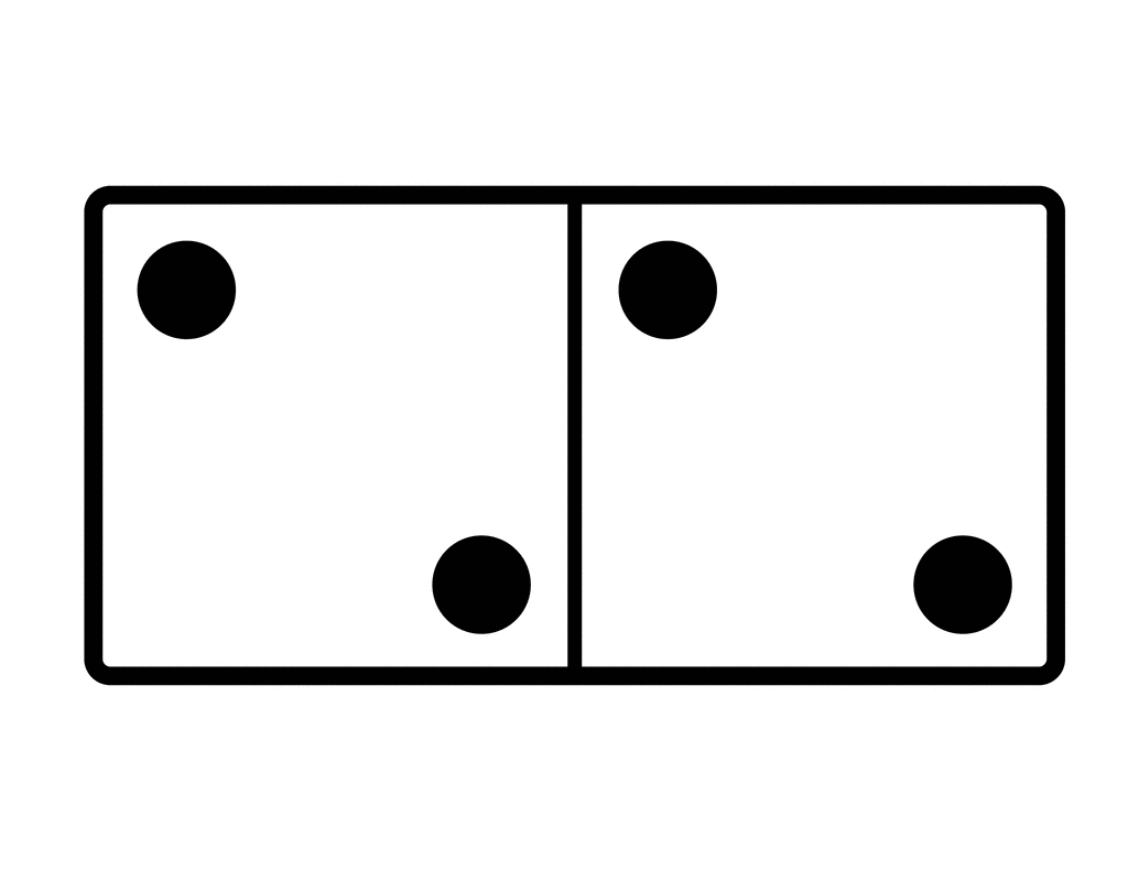 Domino With 2 Spots 2 Spots ClipArt ETC