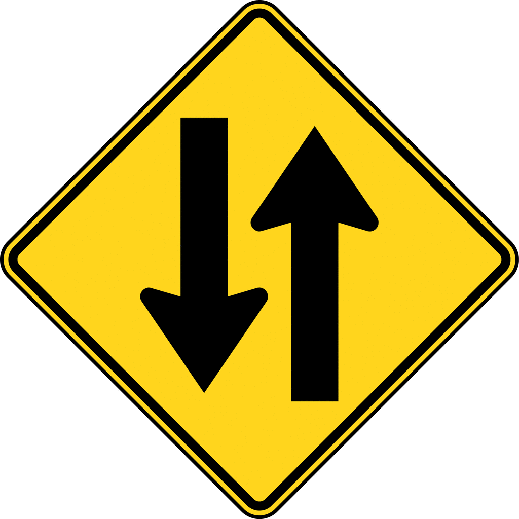 Two Way Traffic Color ClipArt ETC