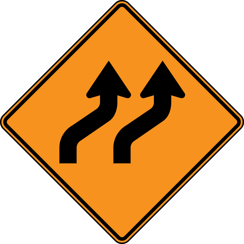 Double Reverse Curve Color ClipArt ETC