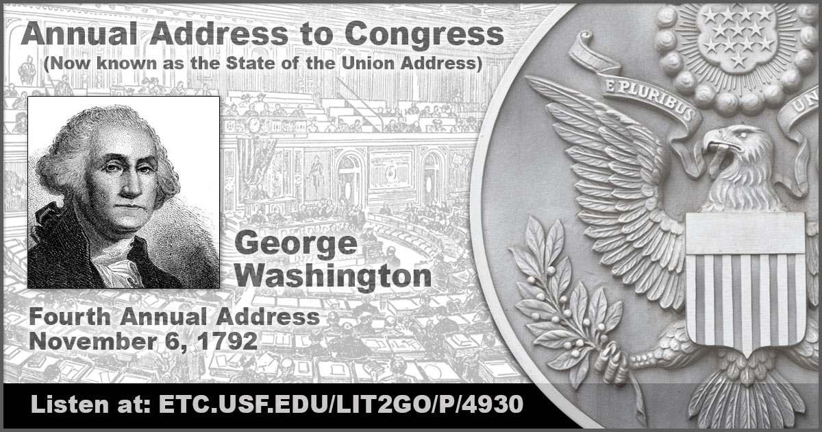 Annual Message to Congress, November 6, 1792 | Presidential Addresses ...
