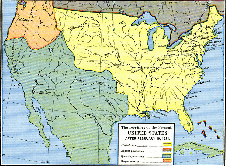 United States 1821 Map