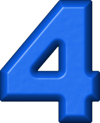 Number 4 Blue