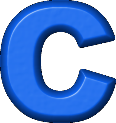 The Letter C In Blue