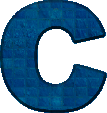 C Letter Blue